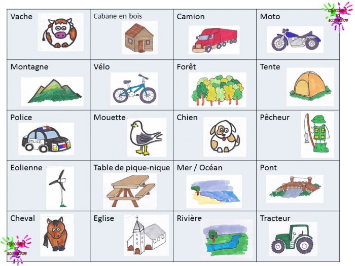 Bingo des Vacances | Chocolat et Scoubidou