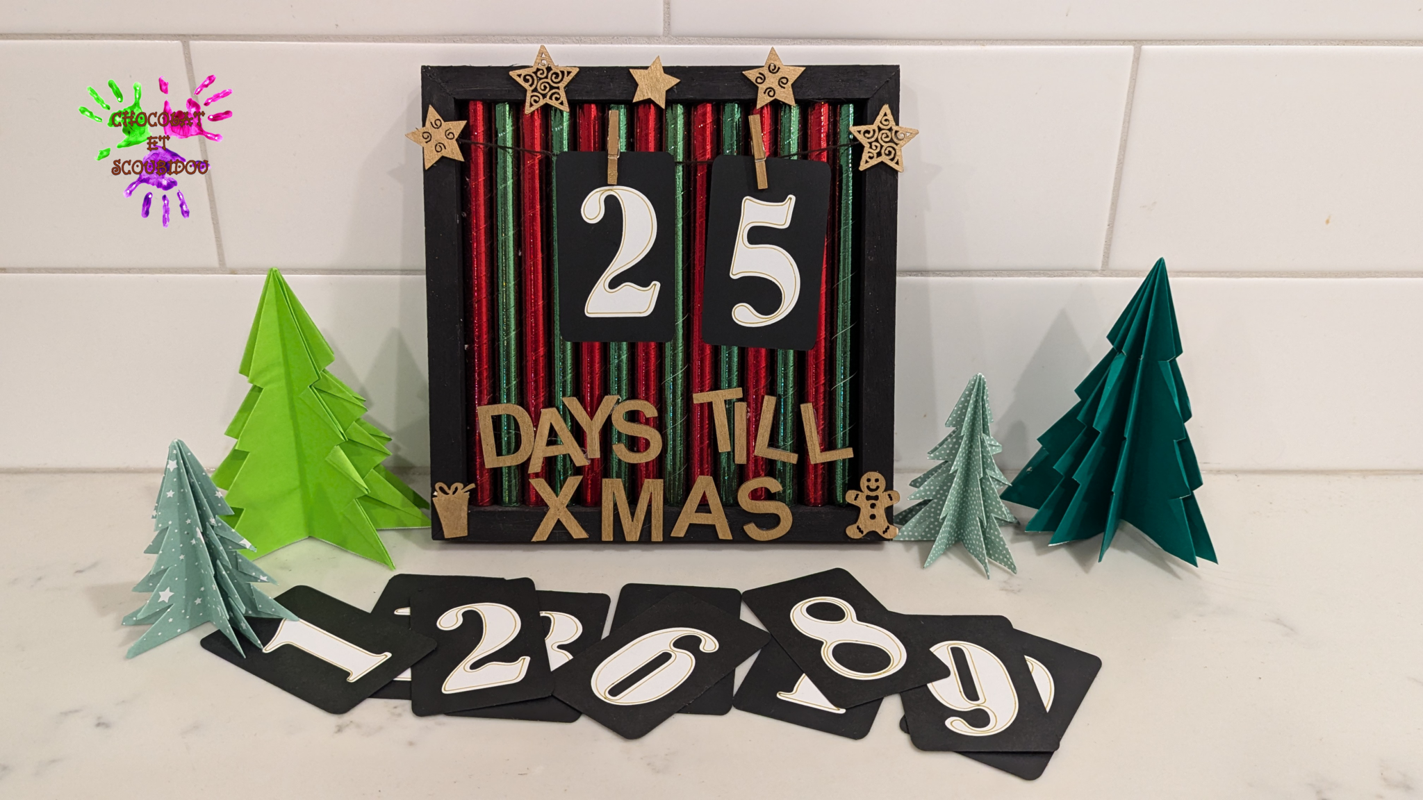 Tableau de décompte de Noël | Chocolat et Scoubidou